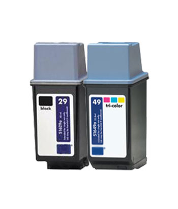 CARTOUCHE COMPATIBLE HP 51629A / 51649A PACK NOIR TRI-COLOR ...